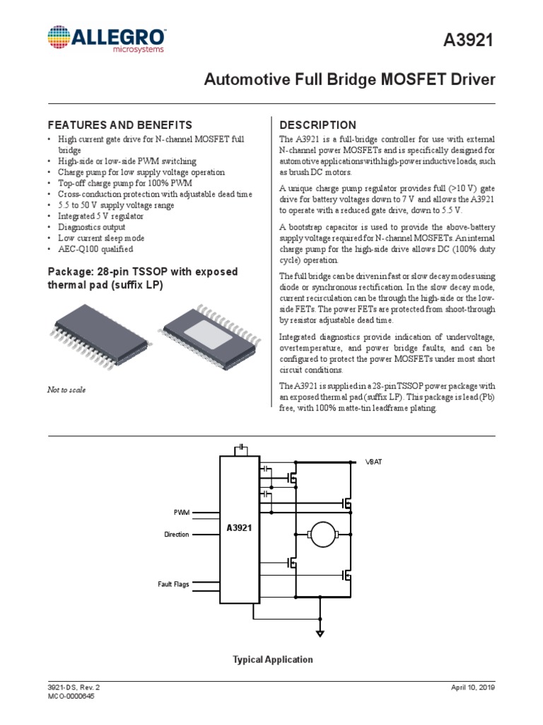 A3921 Datasheet PDF | Download Free PDF | Field Effect Transistor | Mosfet