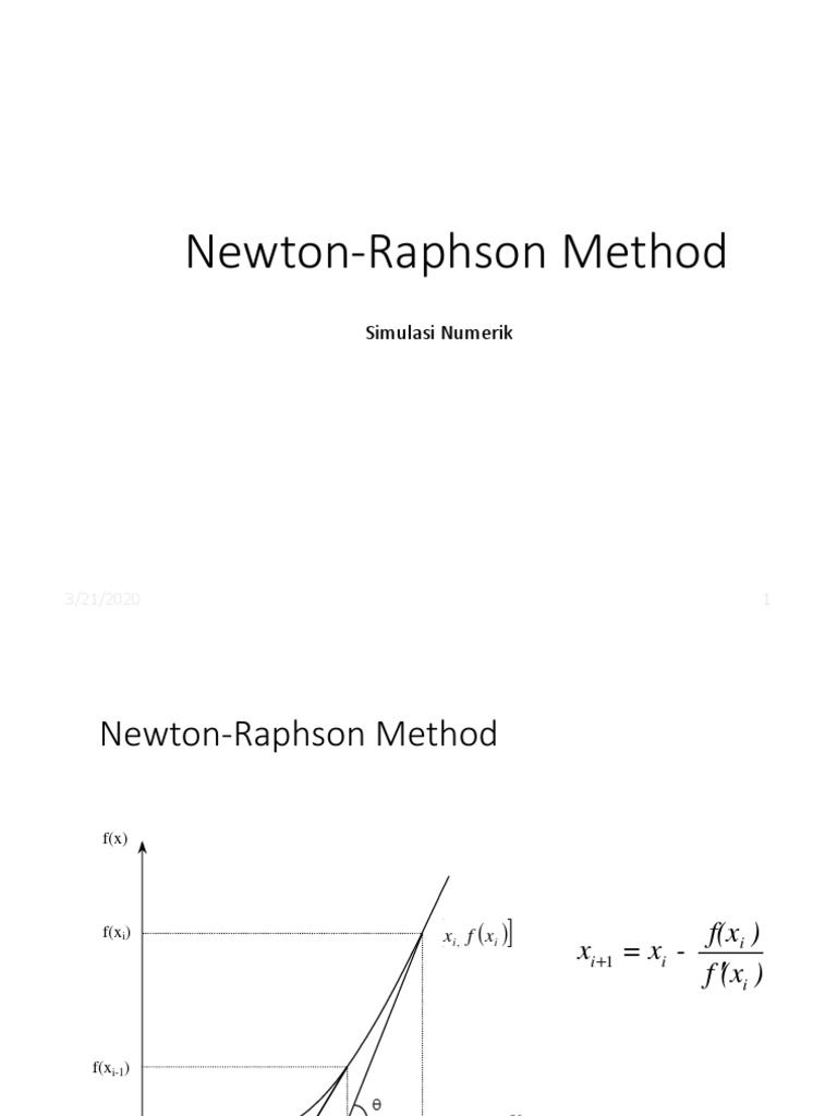 Newton-Raphson Method Simulasi Numerik | PDF
