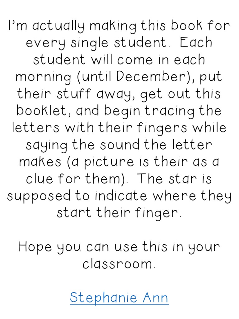 Finger Tracing Alphabet Book for Kids | PDF