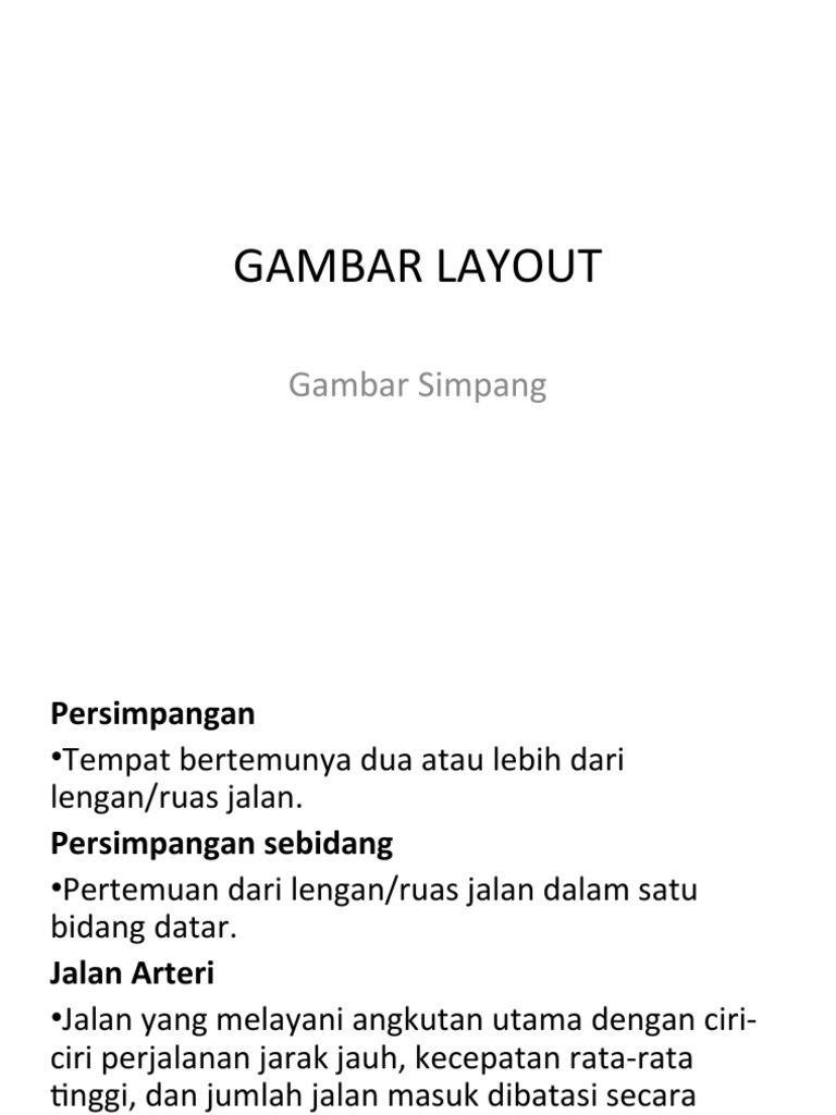 GAMBAR LAYOUT (Gbr. Simpang) | PDF
