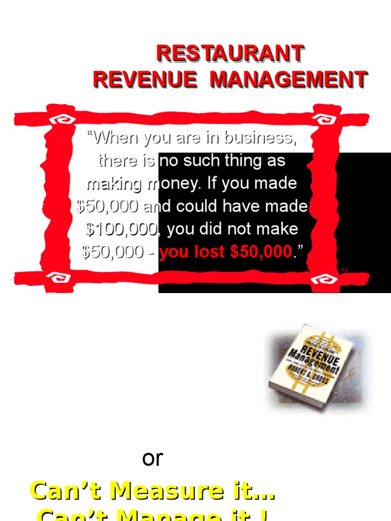 Restaurant Revenue Management Restaurant Revenue Management | PDF ...