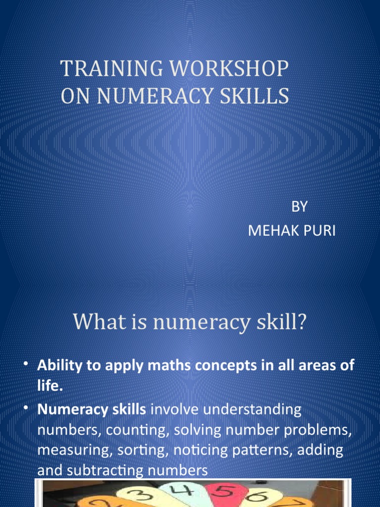 What Is Numeracy Skill | PDF | Preschool | Teaching Mathematics