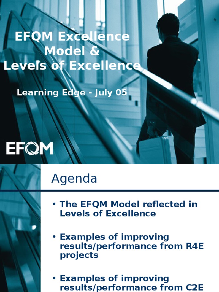 EFQM Excellence Model & Levels of Excellence: Learning Edge - July 05 ...