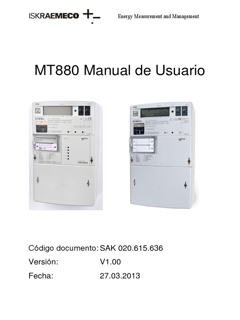 MT880 Usuario Manual - V1.0 - Esp PDF | PDF | Energia electrica | Documento