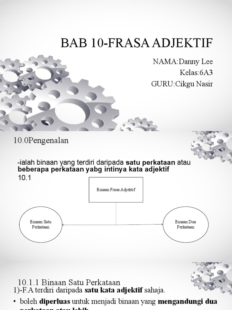 Nota BM Tatabahasa Frasa Adjektif Oleh Danny | PDF