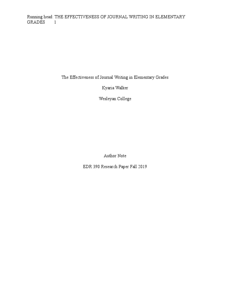 Benefits of Journal Writing in Elementary | PDF | Classroom | Teachers