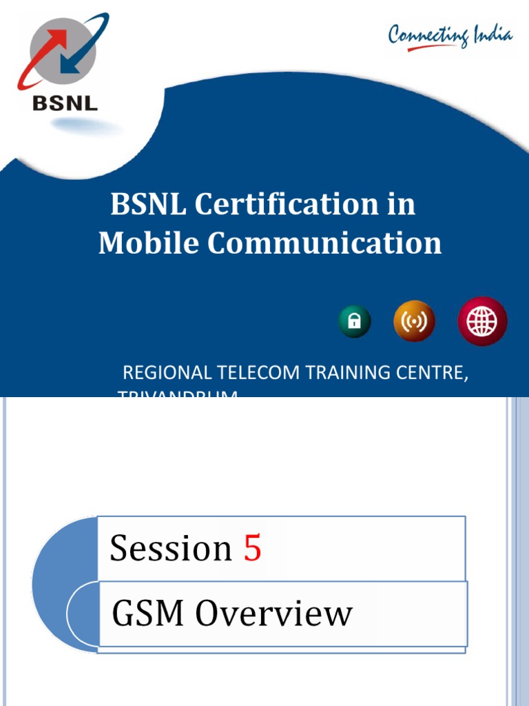 BSNL Certification in Mobile Communication: Regional Telecom Training ...