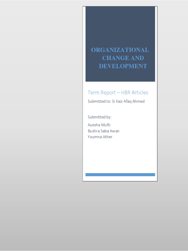 Organizational Change and Development | PDF | Change Management ...