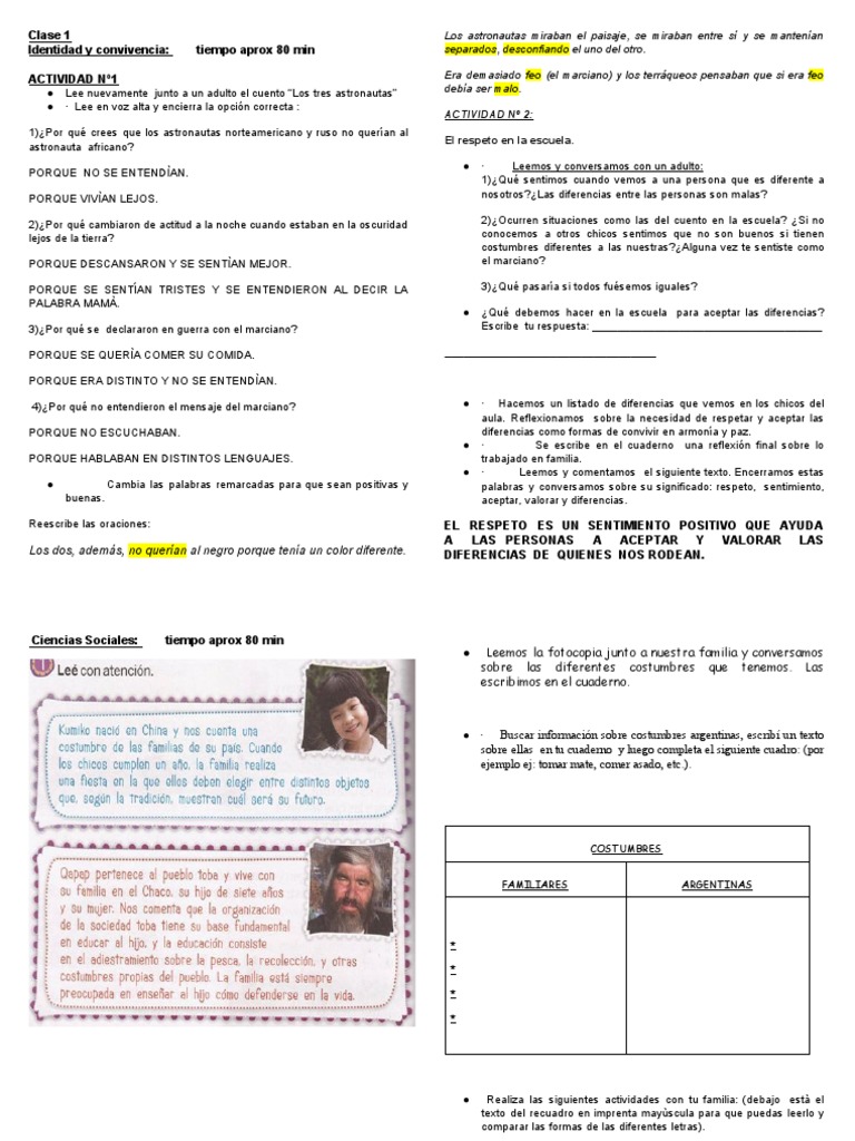 Actividades de Matemática, Lengua, Sociales, Naturales | PDF | Science ...