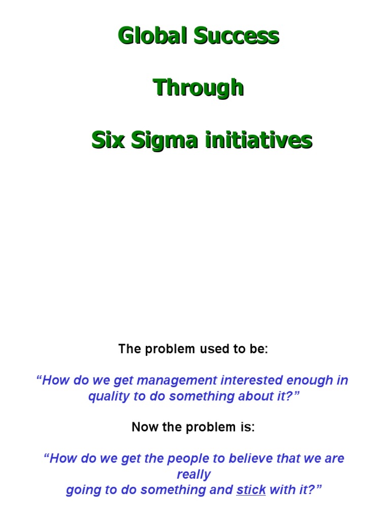 Chapter 1introduction To Six Sigma | PDF | Six Sigma | Lean Manufacturing