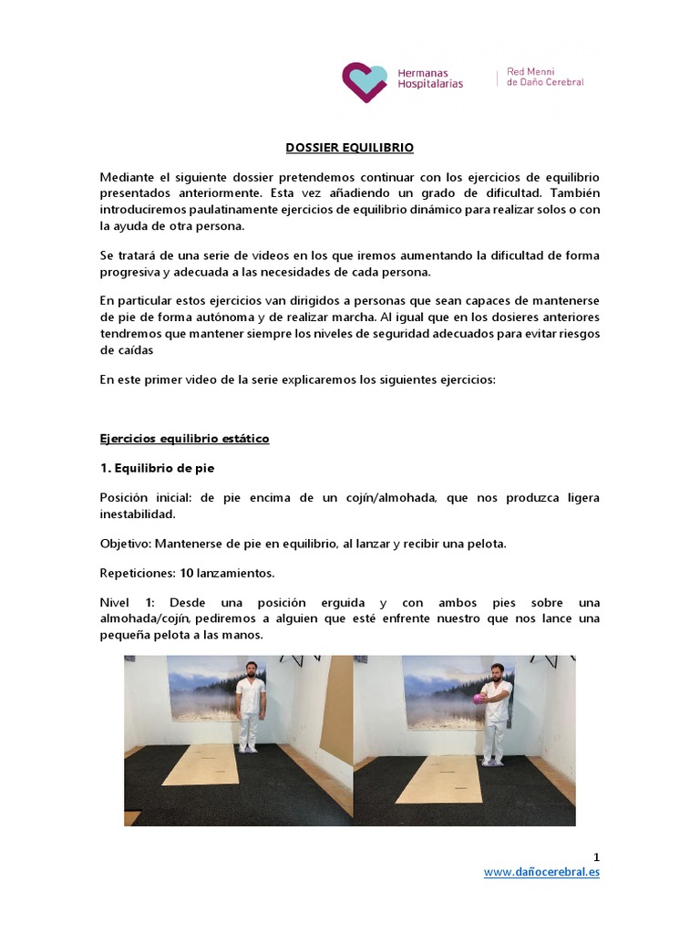 Ejercicios de Equilibrio Estático y Dinámico Tras Un Ictus (II) | PDF | Pie | Ocio