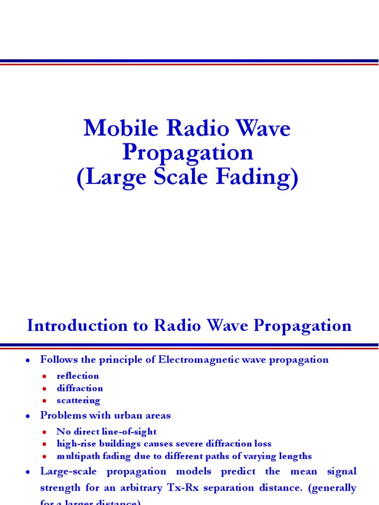 L3 Wireless Communication Pdf Pdf Radio Propagation Antenna Radio