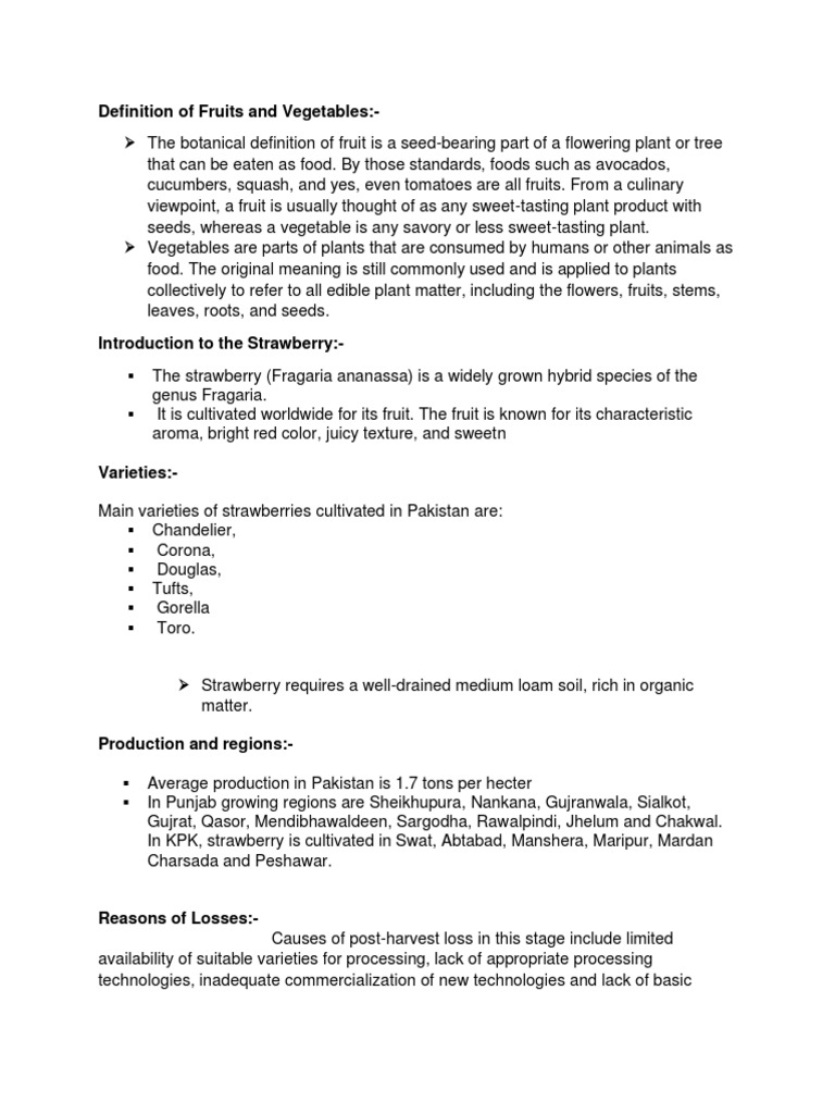 Definition of Fruits and Vegetables | PDF | Chili Pepper | Tomato