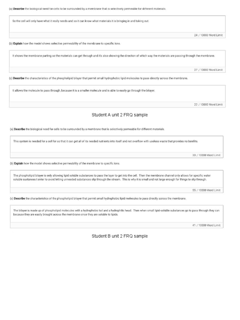 Unit 2 Student Samples | PDF