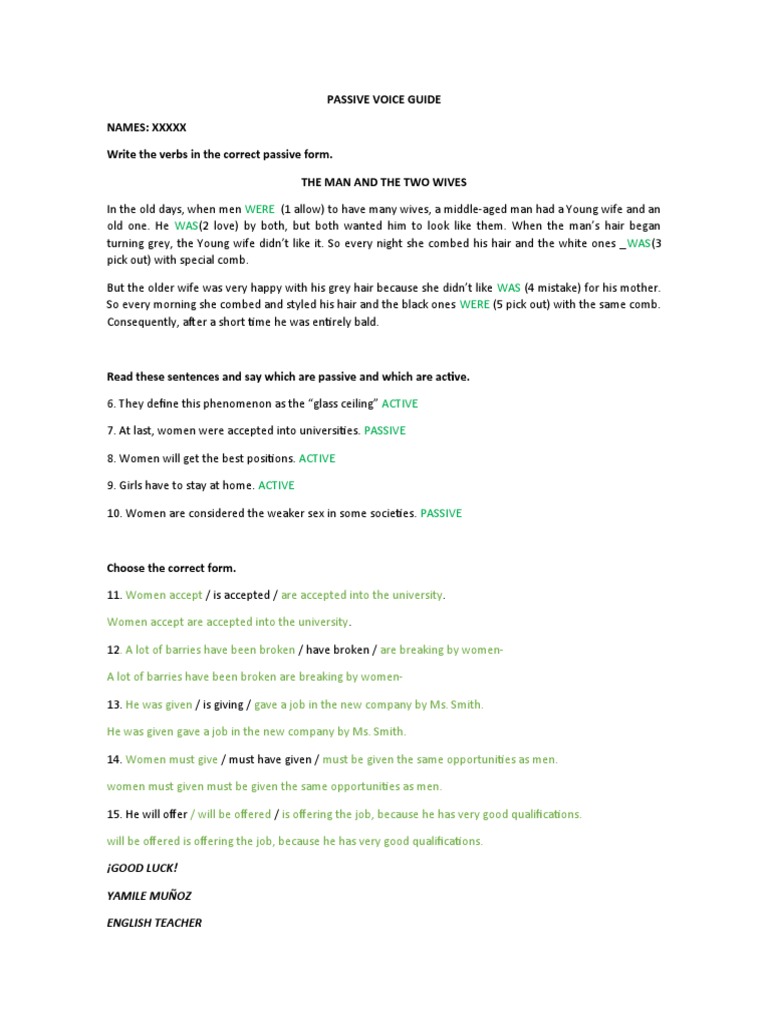 Passive Voice Guide | PDF