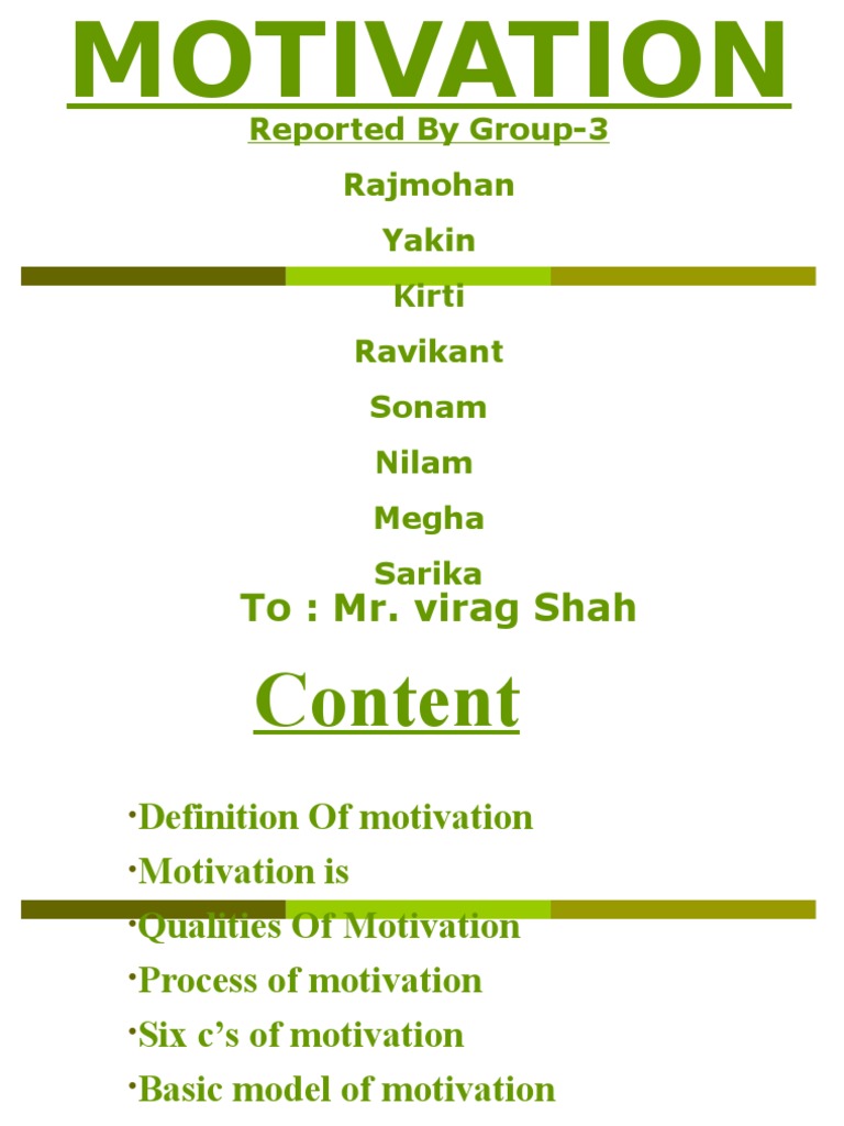 Understanding Motivation: Theories & Models | PDF | Motivation ...