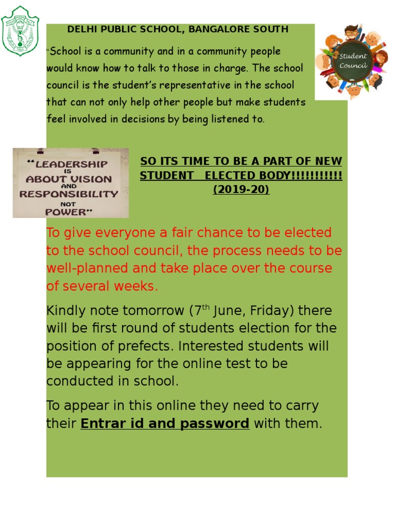 Circular of Elections For Student Council (2019-20) | PDF