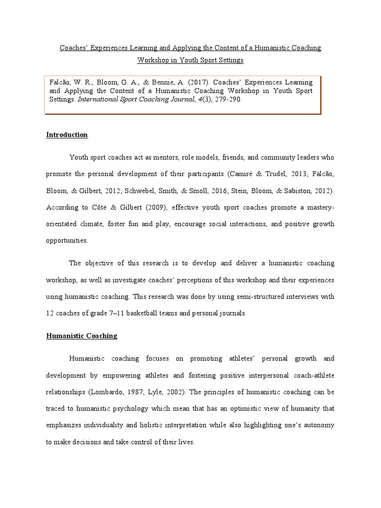 Coaching | PDF | Humanistic Psychology | Autonomy