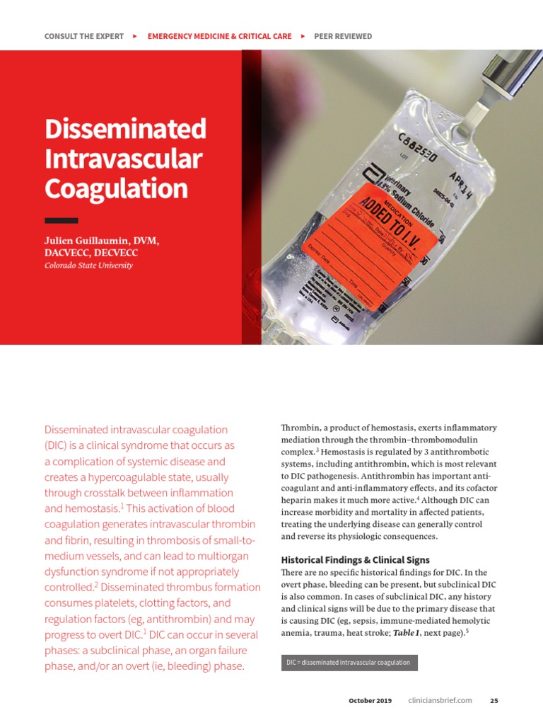 Disseminated Intravascular Coagulation | PDF | Coagulation | Blood