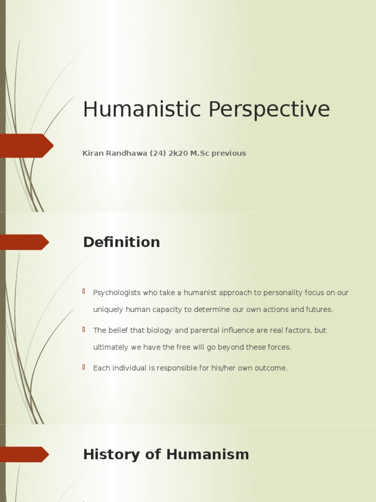 Share Humanist Perspective Presentation | PDF | Self Actualization ...