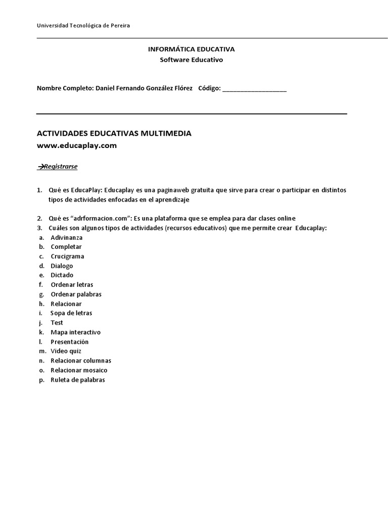 Taller Educaplay PDF | PDF