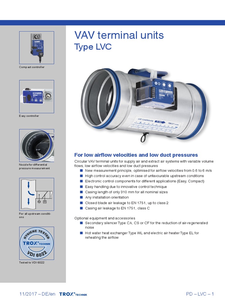 Vav Trox | PDF | Duct (Flow) | Flow Measurement