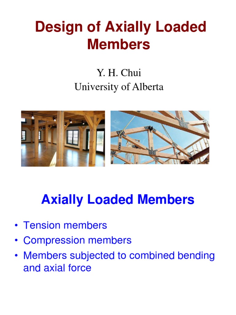 Axially Loaded Members PDF | PDF | Screw | Buckling