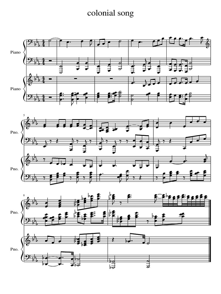 Colonial - Song Piano | PDF