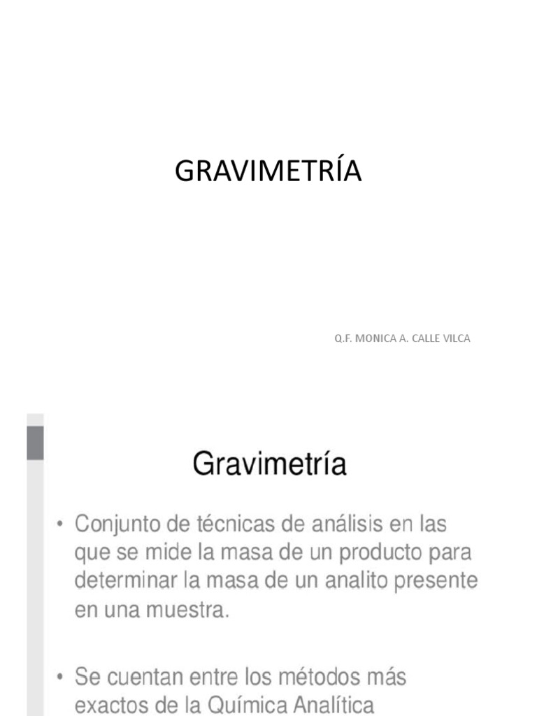 GRAVIMETRÍA | PDF