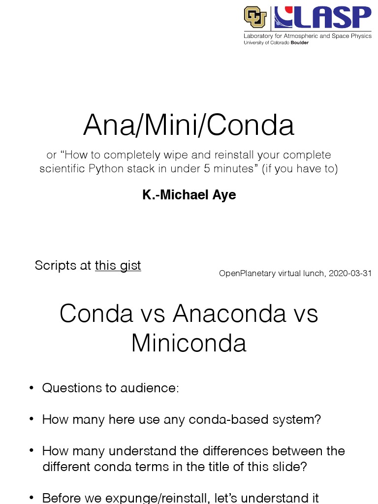 Ana/Mini/Conda: This Gist Scripts at | PDF | Free Content | System Software
