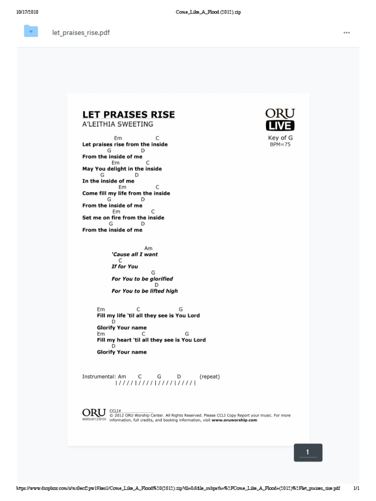 Let Praises Rise (Chords) | PDF