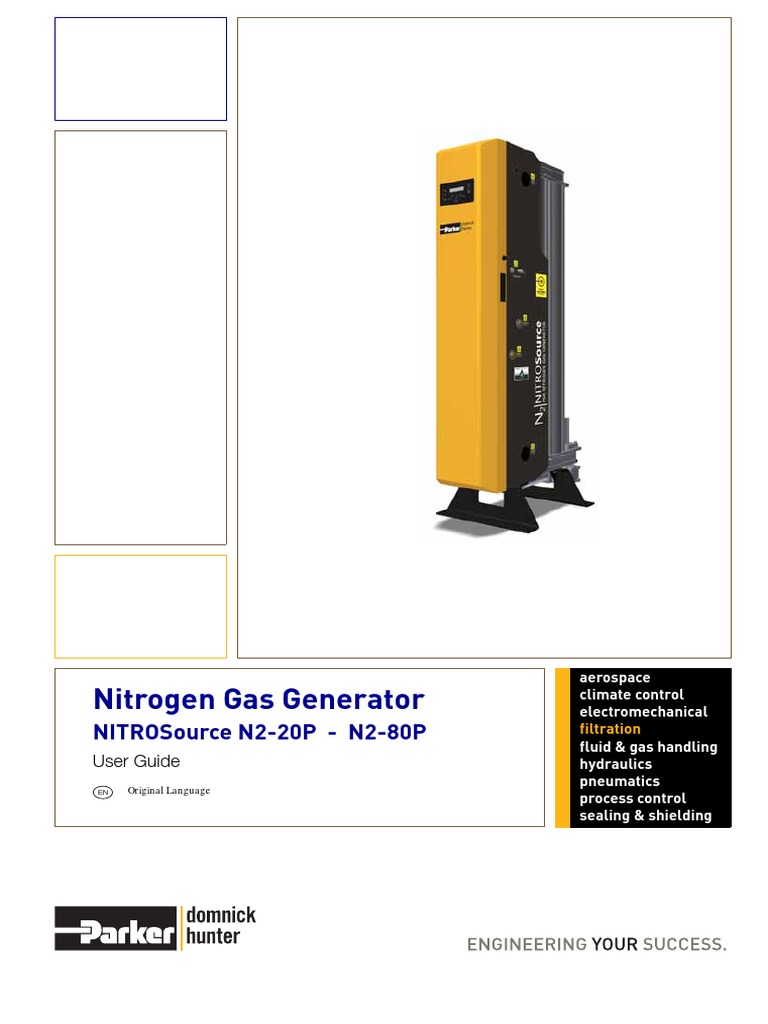 Nitrogen Gas Generator: Nitrosource N2-20P - N2-80P | PDF ...