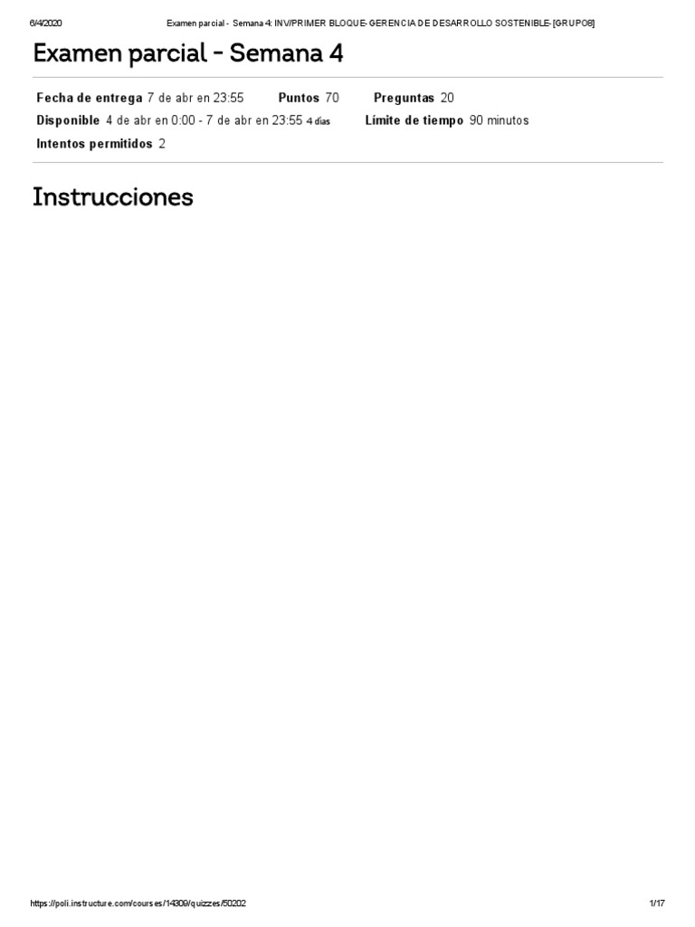 Examen Parcial - GERENCIA DE DESARROLLO SOSTENIBLE | PDF | Desarrollo ... Examen Parcial - GERENCIA DE DESARROLLO SOSTENIBLE | PDF | Desarrollo ...