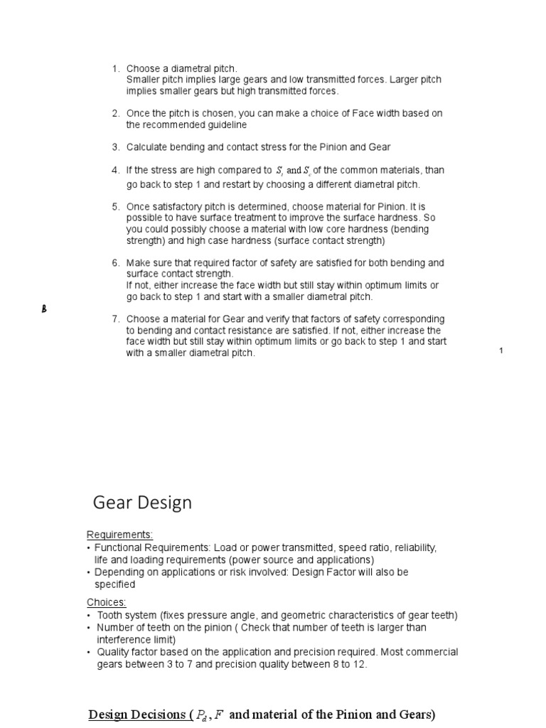 Spur Gear Design Guidelines | PDF | Gear | Strength Of Materials