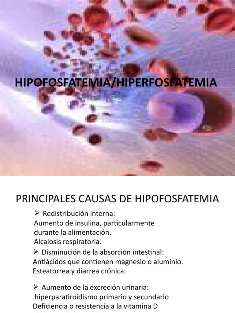 Hipofosfatemia Fisiologia | PDF | Diarrea | Vitamina D