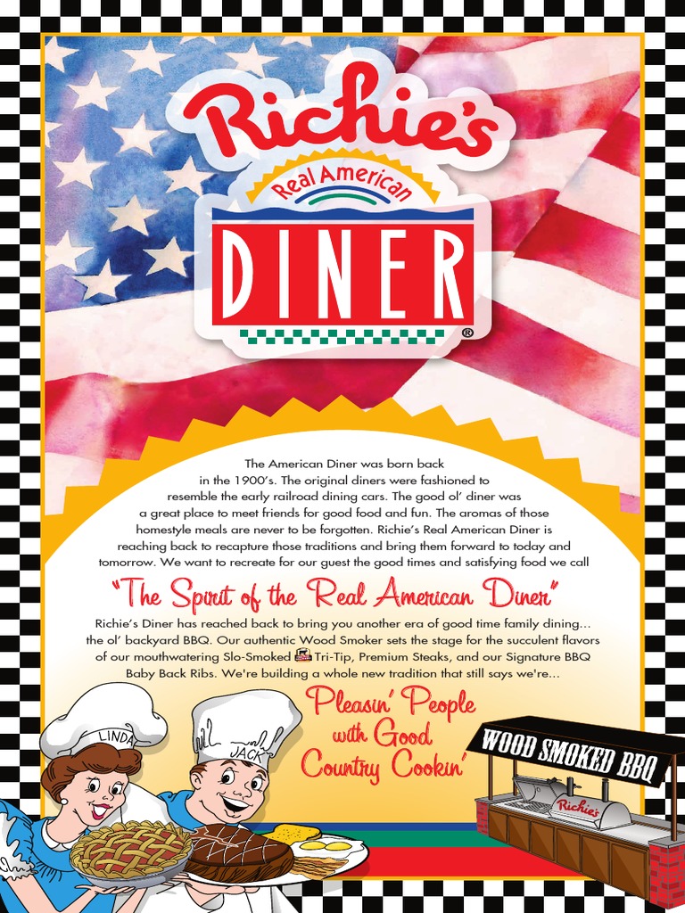 Richie's Diner Lunch Dinner Menu | PDF | Salad | Hamburgers