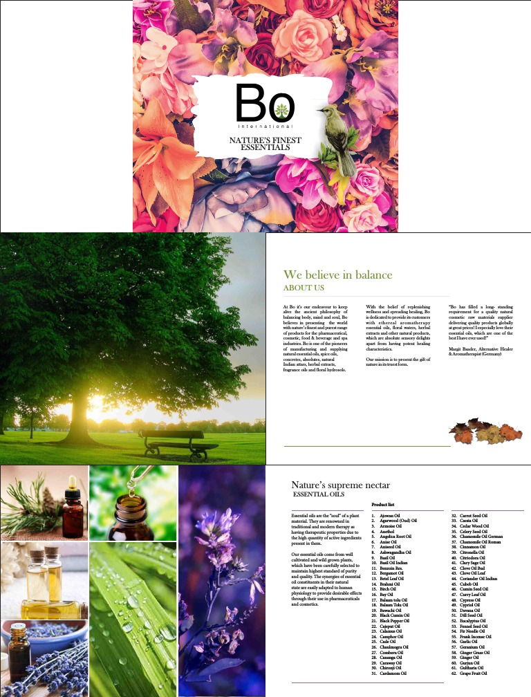 Bo International Essential Oils | PDF | Spice | Essential Oil