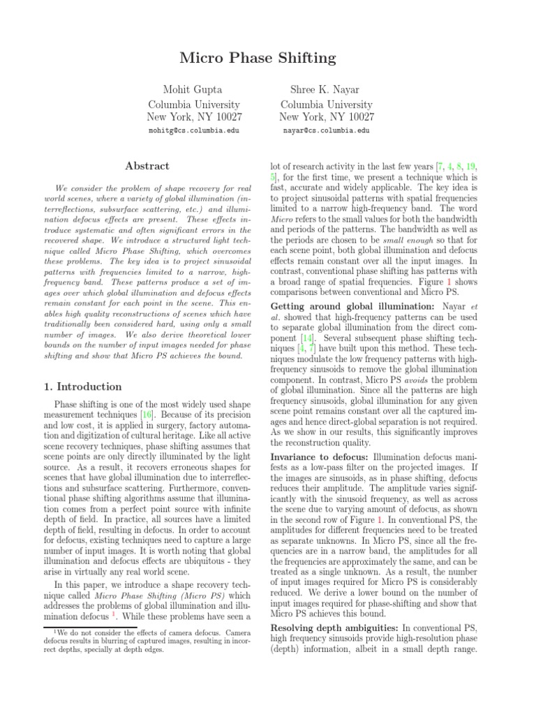 Micro Phase Shifting | PDF | Phase (Waves) | Amplitude