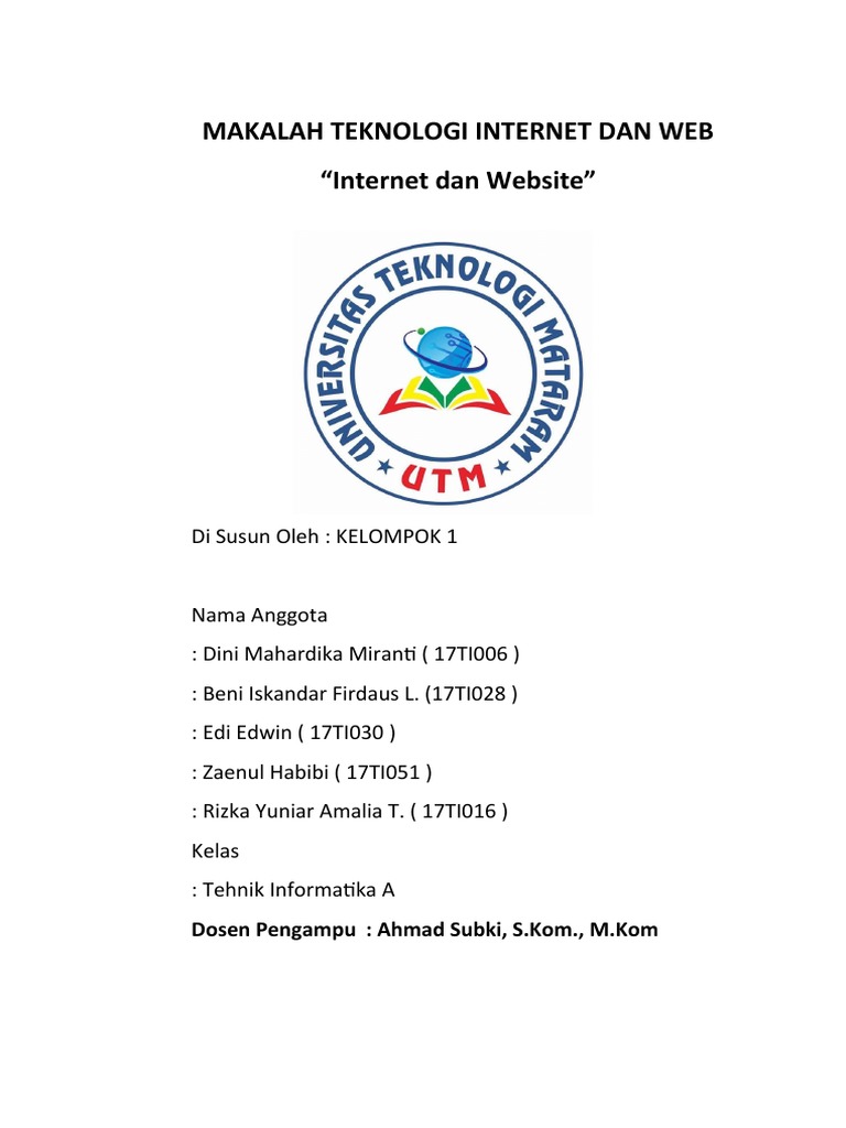Makalah Teknologi Internet Dan Web | PDF
