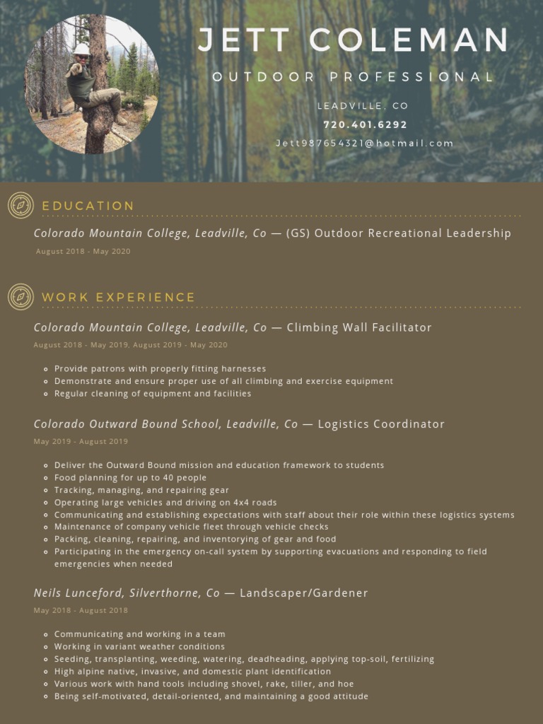 Jett Coleman Resume | PDF | Heavy Equipment | Industrial Equipment