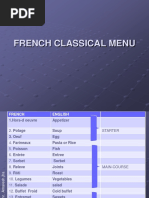 17 Course French Classical Menu | PDF | Entrée | Salad