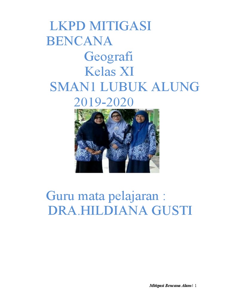 3.7. LKPD Mitigasi Bencana Alam Done Dikonversi | PDF