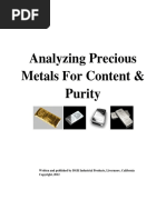 Touchstone Method for Gold Testing | PDF | Metallurgical Assay | Gold
