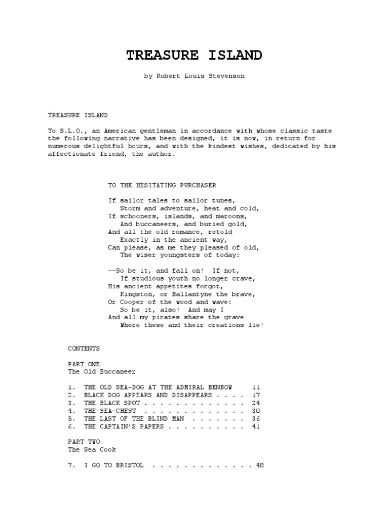 TreasureIsland PDF | PDF | Treasure Island | Nature