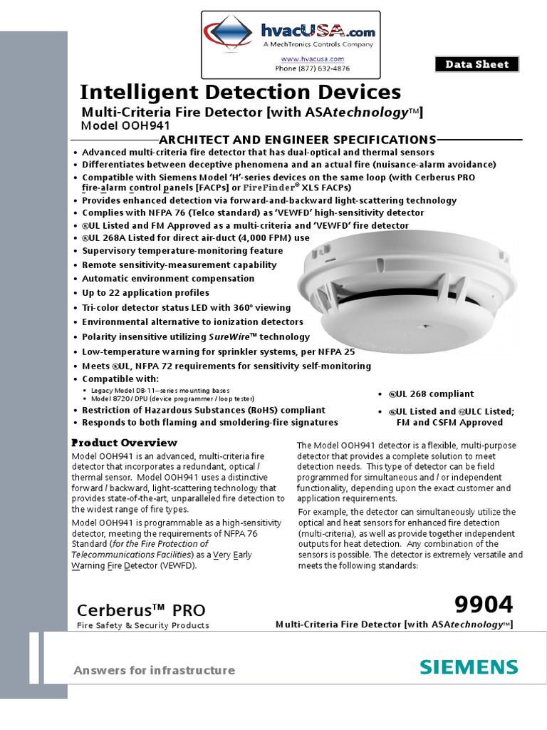 Ntelligent Detection Devices: Multi-Criteria Fire Detector (With ...