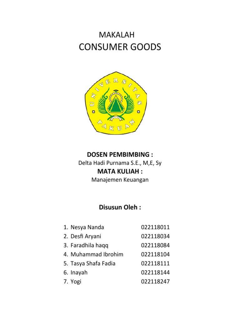 KINERJA KEUANGAN PERUSAHAAN CONSUMER GOODS | PDF