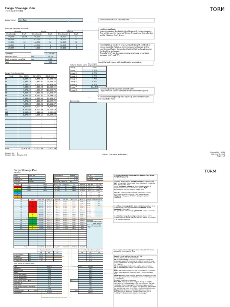 040-026a Cargo Stowage Plan 33 FT | PDF | Ships | Watercraft