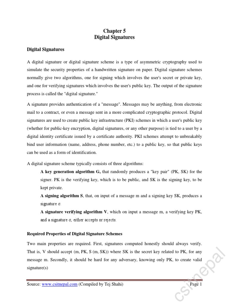 Digital Signature | PDF | Key (Cryptography) | Public Key Cryptography