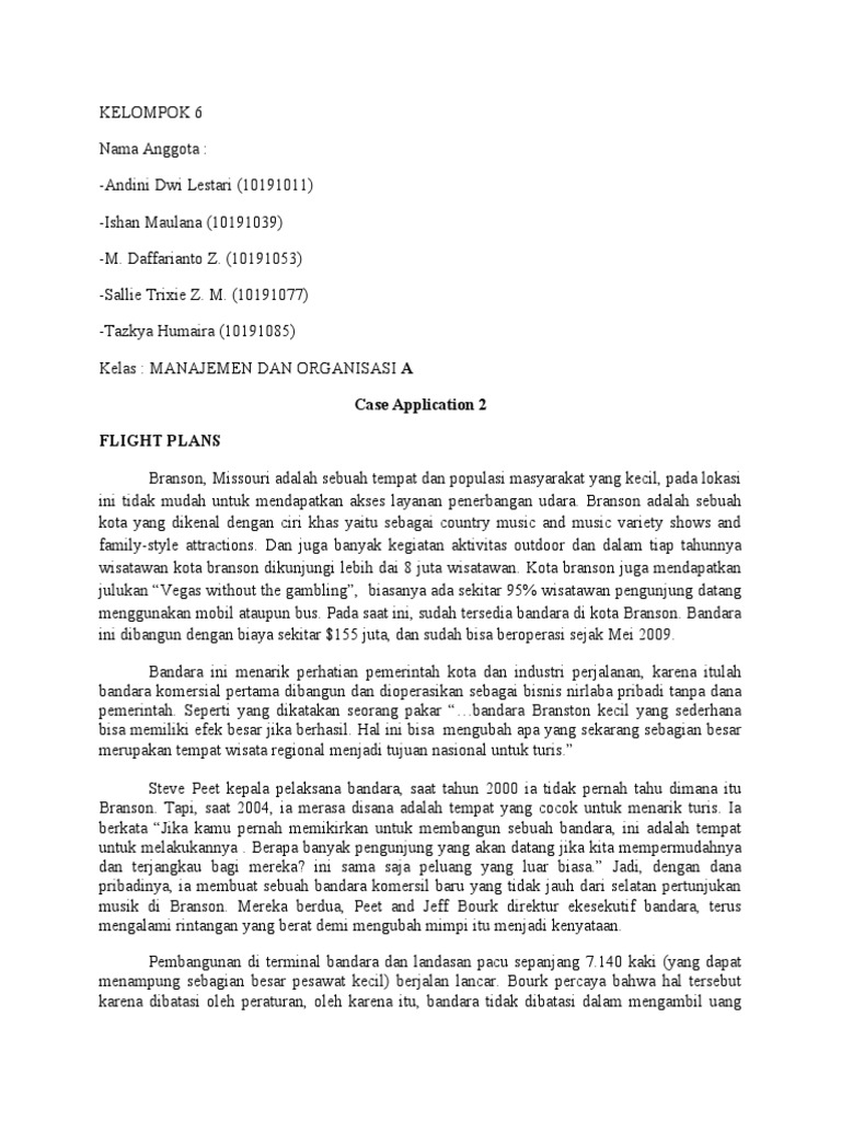 Tugaskelompok 6 - CaseApplication2 | PDF