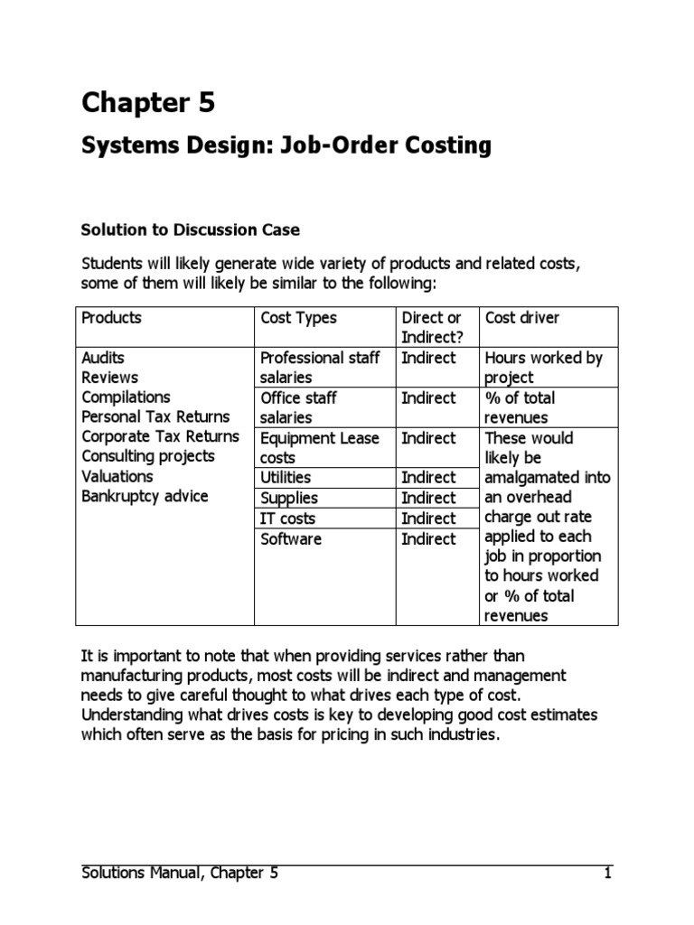 Ch05 Systems Design Job-Order Costing | PDF | Cost Of Goods Sold | Inventory